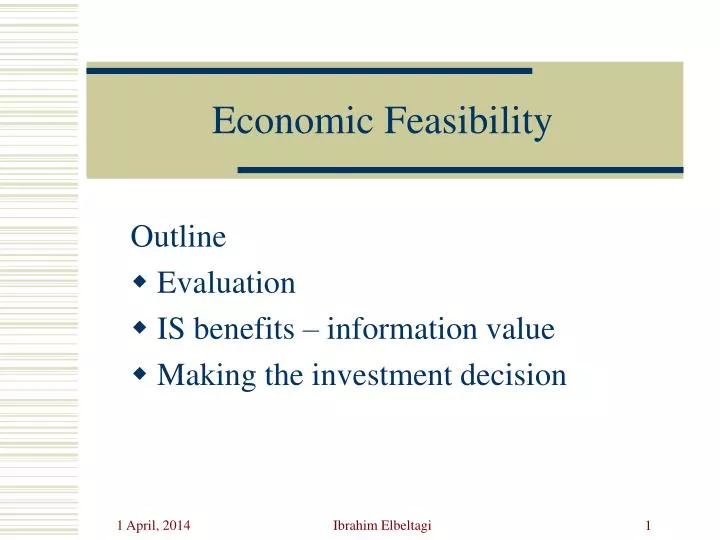 PPT - Economic Feasibility PowerPoint Presentation, free download - ID ...