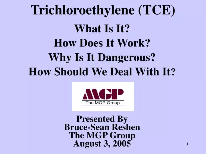 PPT - Trichloroethylene (TCE) PowerPoint Presentation, free download ...
