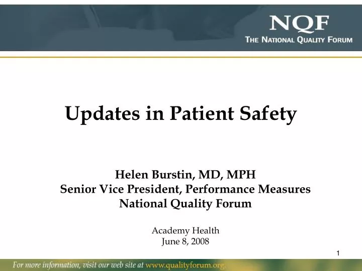 PPT - Updates in Patient Safety PowerPoint Presentation, free download ...