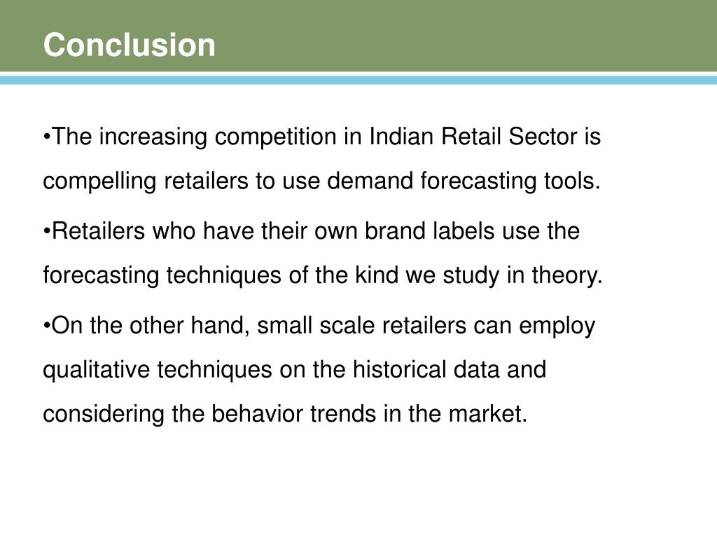 PPT - Demand Forecasting in Indian Retail Industry PowerPoint ...