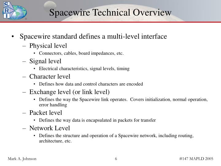 PPT - Design of a Reusable SpaceWire Link Interface for Space Avionics ...