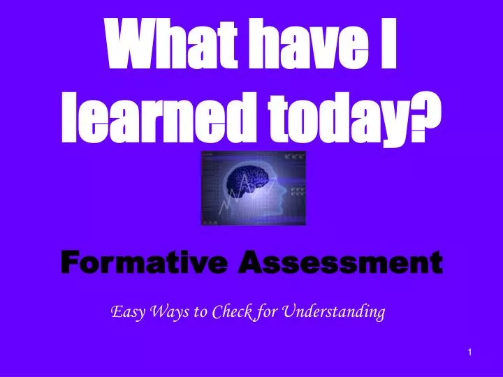 PPT - Formative Assessment PowerPoint Presentation, free download - ID ...