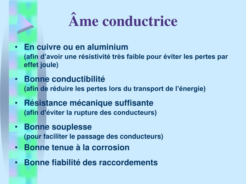 PPT - LES CONDUCTEURS ET LES CÂBLES PowerPoint Presentation, free ...