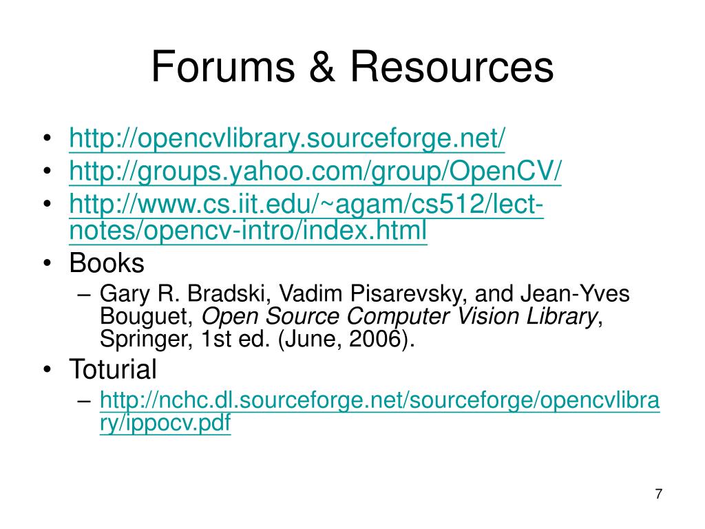 Ppt Opencv An Overview Intel ® Open Source Computer Vision Library Powerpoint Presentation