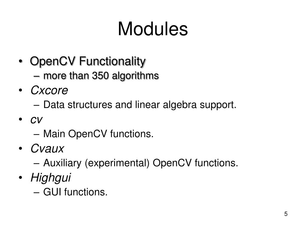 Ppt Opencv An Overview Intel ® Open Source Computer Vision Library Powerpoint Presentation