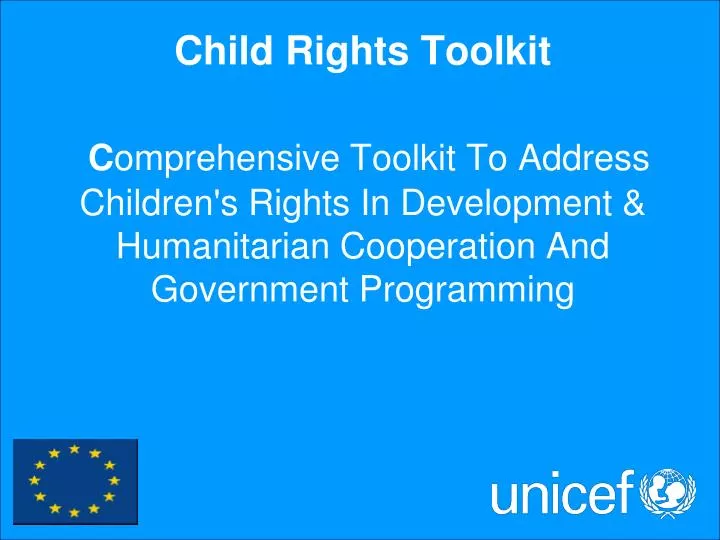 PPT - Child Rights Toolkit C omprehensive Toolkit To Address Children's ...
