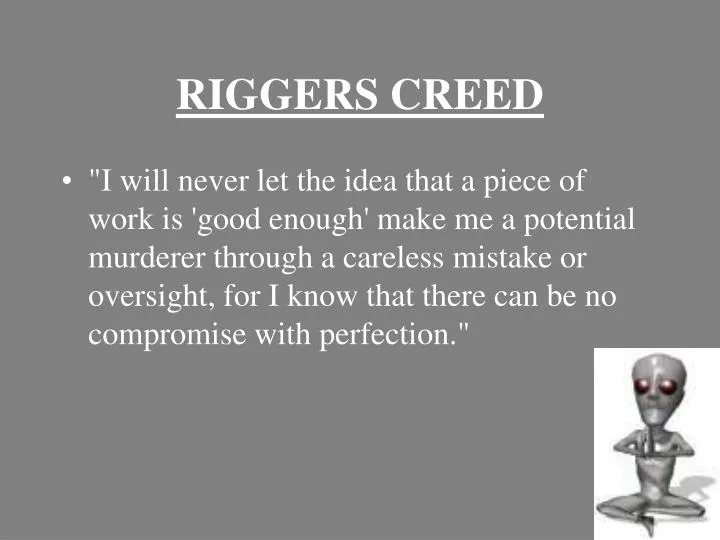 PPT - RIGGERS CREED PowerPoint Presentation, free download - ID:505052