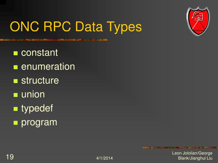 PPT - Remote Procedure Call (ONC RPC) PowerPoint Presentation - ID:505363