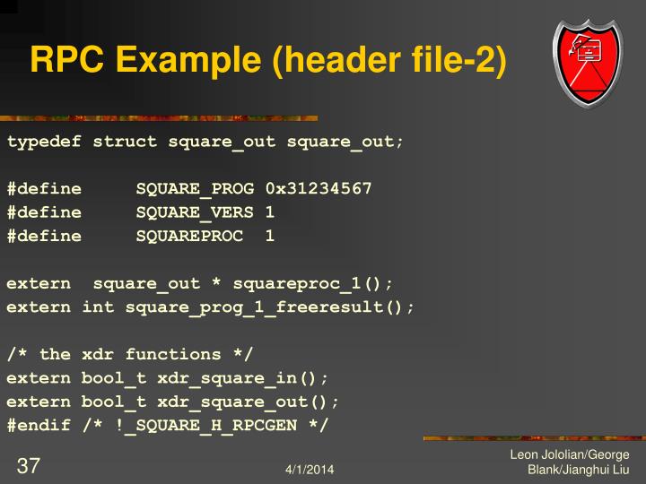 PPT - Remote Procedure Call (ONC RPC) PowerPoint Presentation - ID:505363