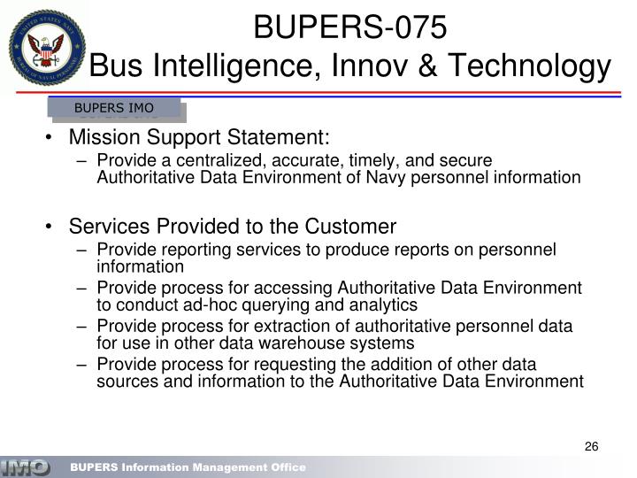 PPT - BUPERS-07 Organization Brief PowerPoint Presentation - ID:505385