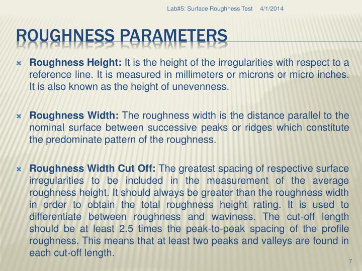 PPT - Lab # 5: Surface Roughness Test PowerPoint Presentation - ID:505423