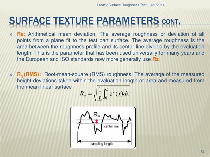 PPT - Lab # 5: Surface Roughness Test PowerPoint Presentation - ID:505423