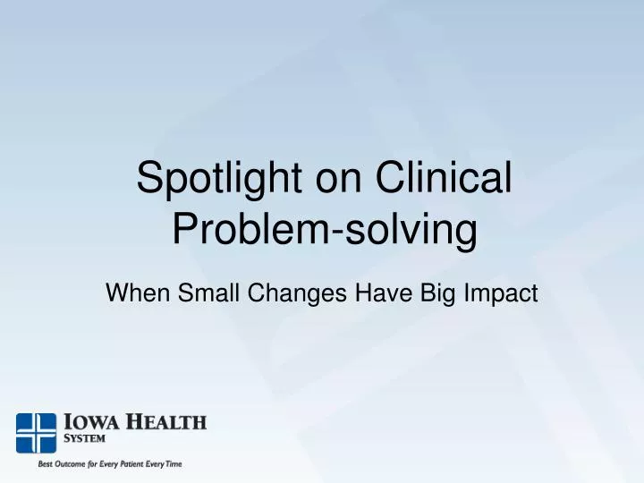 clinical problem solving poster presentation