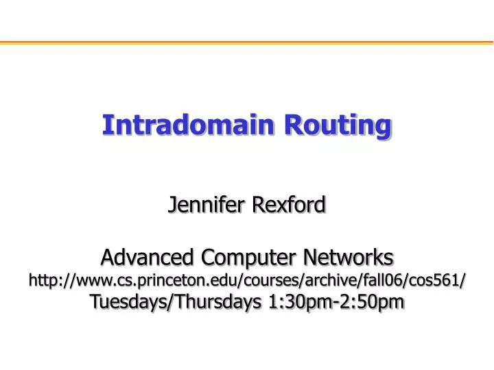 PPT - Intradomain Routing PowerPoint Presentation, free download - ID ...