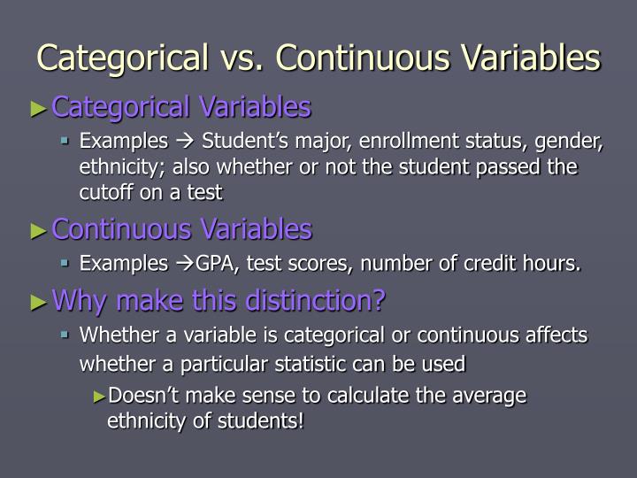 Model Diagram Of Continuous And Categorical Values Categoric Model Diagram Of Continuous And Categorical Values Categoric
