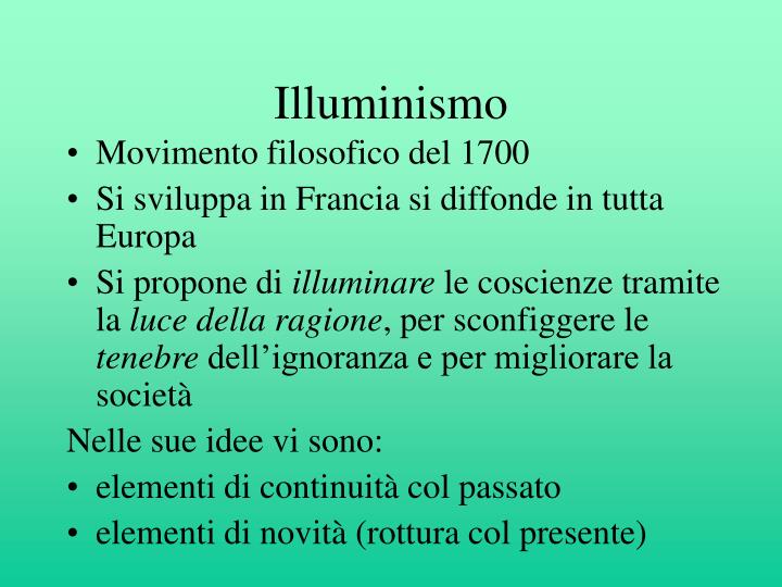 PPT - L’ILLUMINISMO PowerPoint Presentation - ID:506607