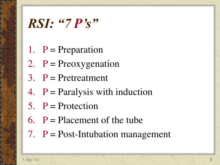 PPT - RSI: Rapid Sequence Intubation What, When, Where, Why & How ...