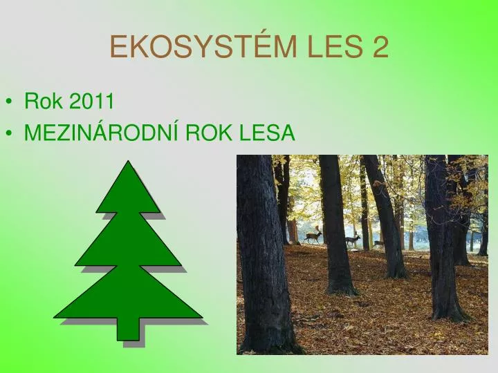 PPT - EKOSYSTÉM LES 2 PowerPoint Presentation, free download - ID:507698