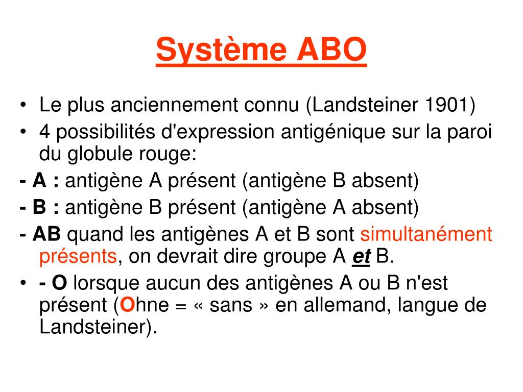 PPT - Quelques notions sur les groupes sanguins PowerPoint Presentation ...