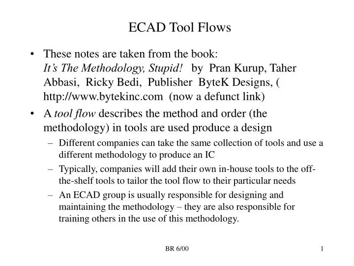 PPT - ECAD Tool Flows PowerPoint Presentation, free download - ID:508094