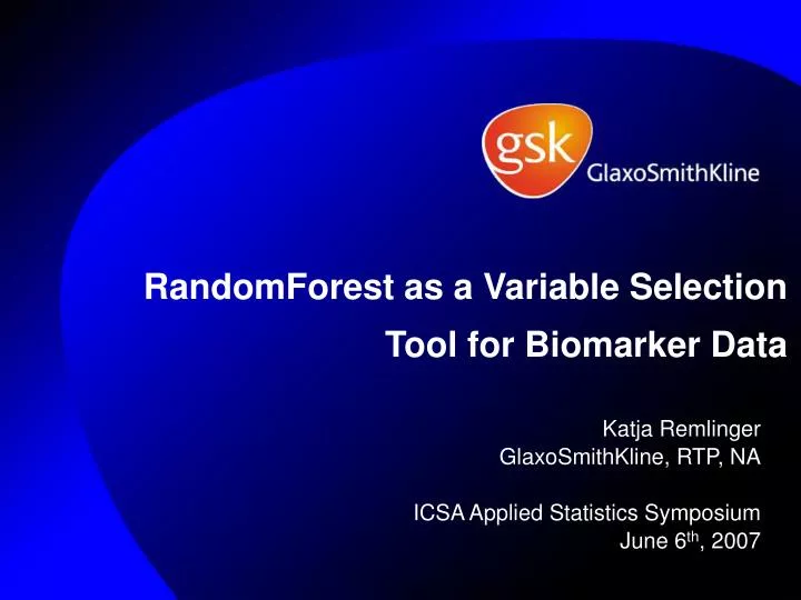 Ppt Randomforest As A Variable Selection Tool For Biomarker Data