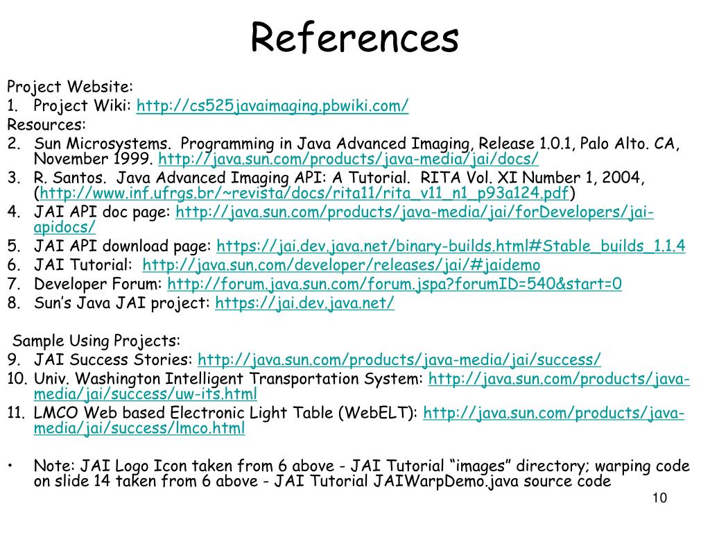 Ppt Image Processing Techniques Using The Java Tm Advanced Imaging Tm Jai Api Framework
