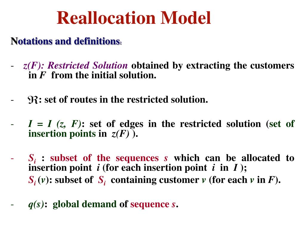 Ppt Integer Linear Programming Refining Procedures For Vehicle Routing Problems Paolo Toth