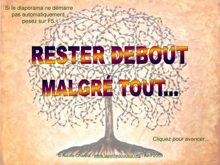 PPT - RESTER DEBOUT PowerPoint Presentation, free download - ID:509731