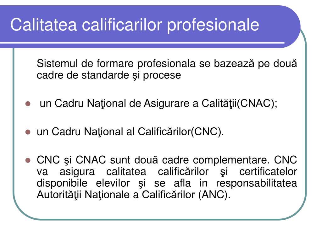 PPT - Metodologia de asigurare a calitatii î n î nvatamantul ...