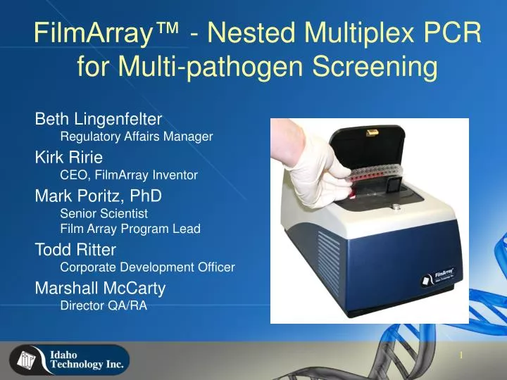 PPT - FilmArray™ - Nested Multiplex PCR for Multi-pathogen Screening ...