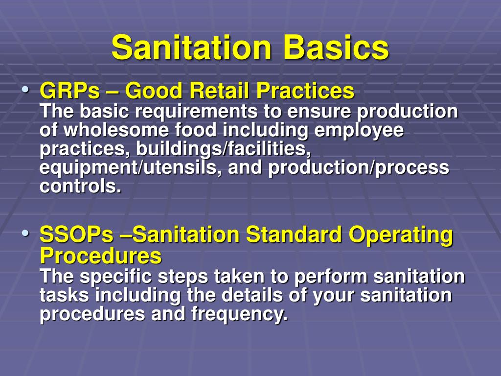 PPT - SANITATION THE FOUNDATION OF FOOD SAFETY PowerPoint Presentation ...