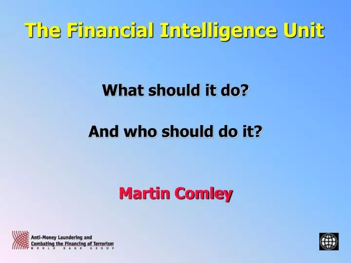 PPT - The Financial Intelligence Unit PowerPoint Presentation, free ...