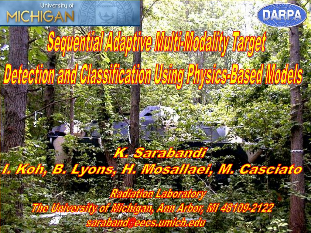 Ppt Sequential Adaptive Multi Modality Target Detection And Classification Using Physics Based 0376