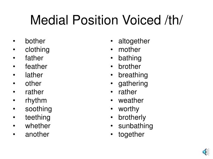 PPT - Pronunciation Voiced /th/ PowerPoint Presentation - ID:513891