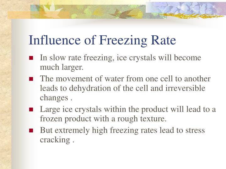 PPT - Chpter 6 FREEZING AND FROZEN-FOOD STORAGE PowerPoint Presentation ...