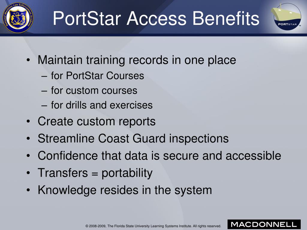PPT - PortStar : Seaport Security Training Coming October 1 st , 2010 ...