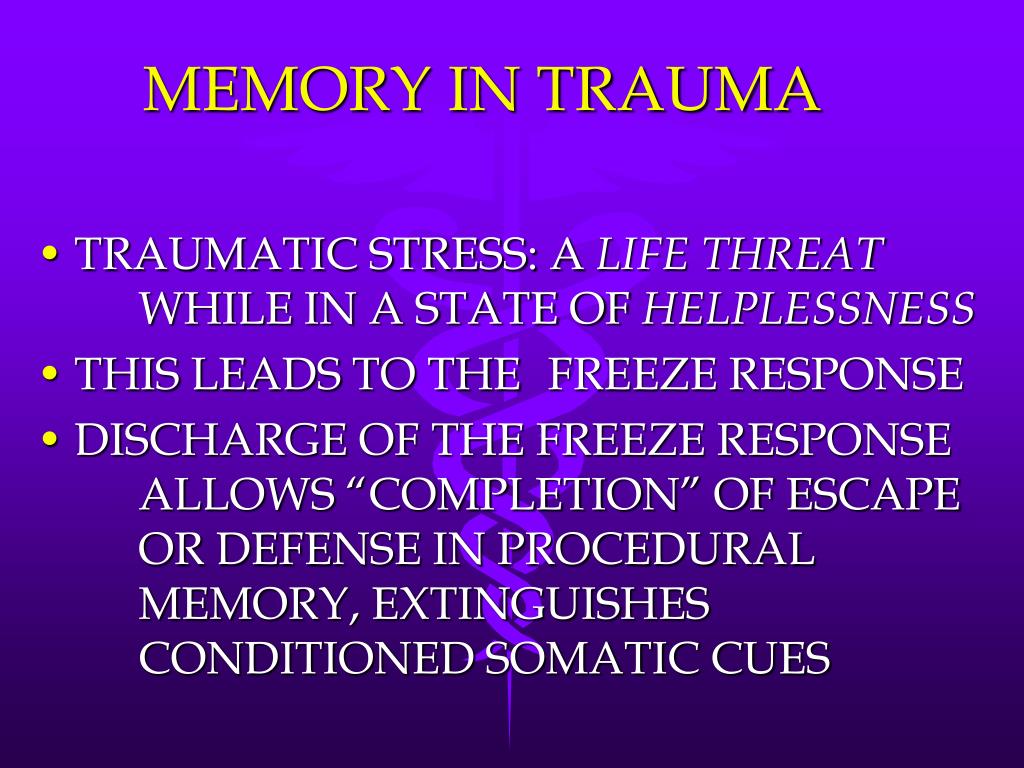 PPT - THE TRAUMA SPECTRUM AND ITS CLINICAL IMPLICATIONS ROBERT SCAER, M ...