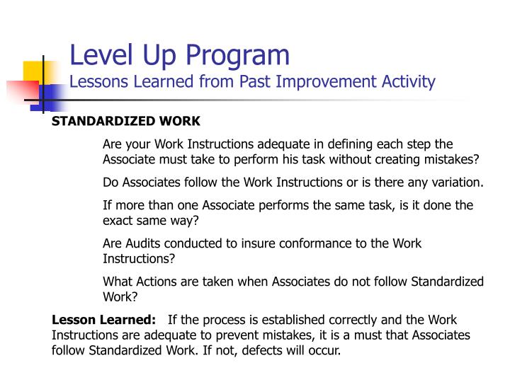PPT - Quality Improvement Level Up Program PowerPoint Presentation - ID ...