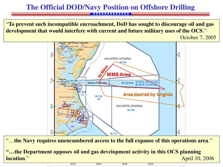 PPT - The Impact of Offshore Drilling on US Military Readiness vs ...