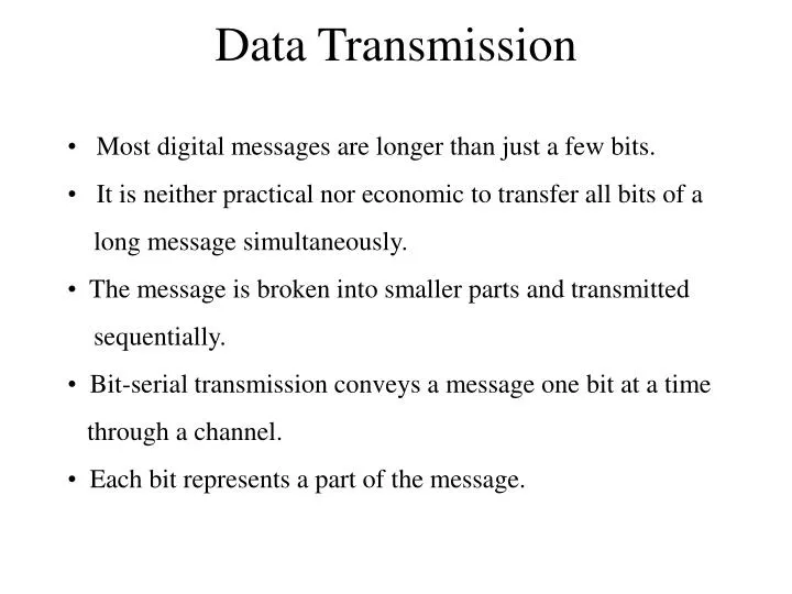 PPT - Data Transmission PowerPoint Presentation, free download - ID:517111