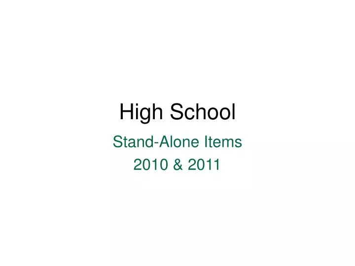 PPT - High School PowerPoint Presentation, free download - ID:517167