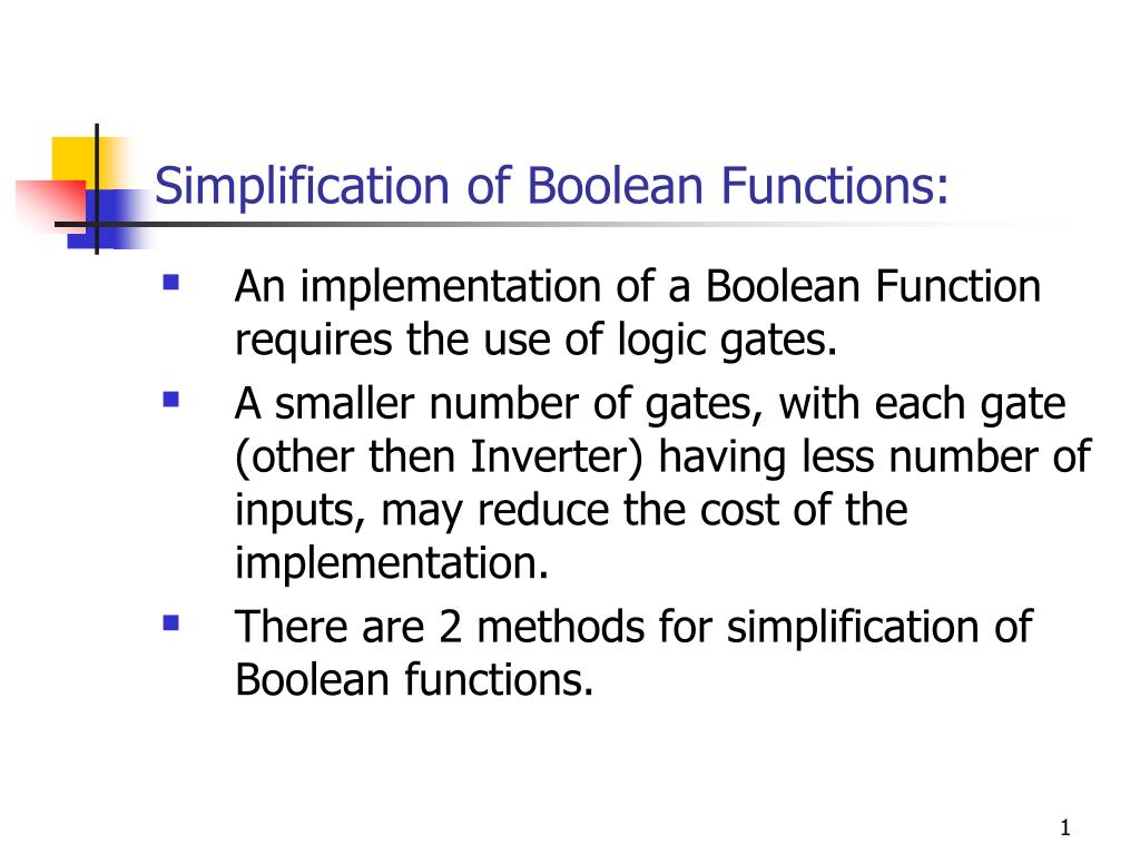 Ppt Simplification Of Boolean Functions Powerpoint Presentation