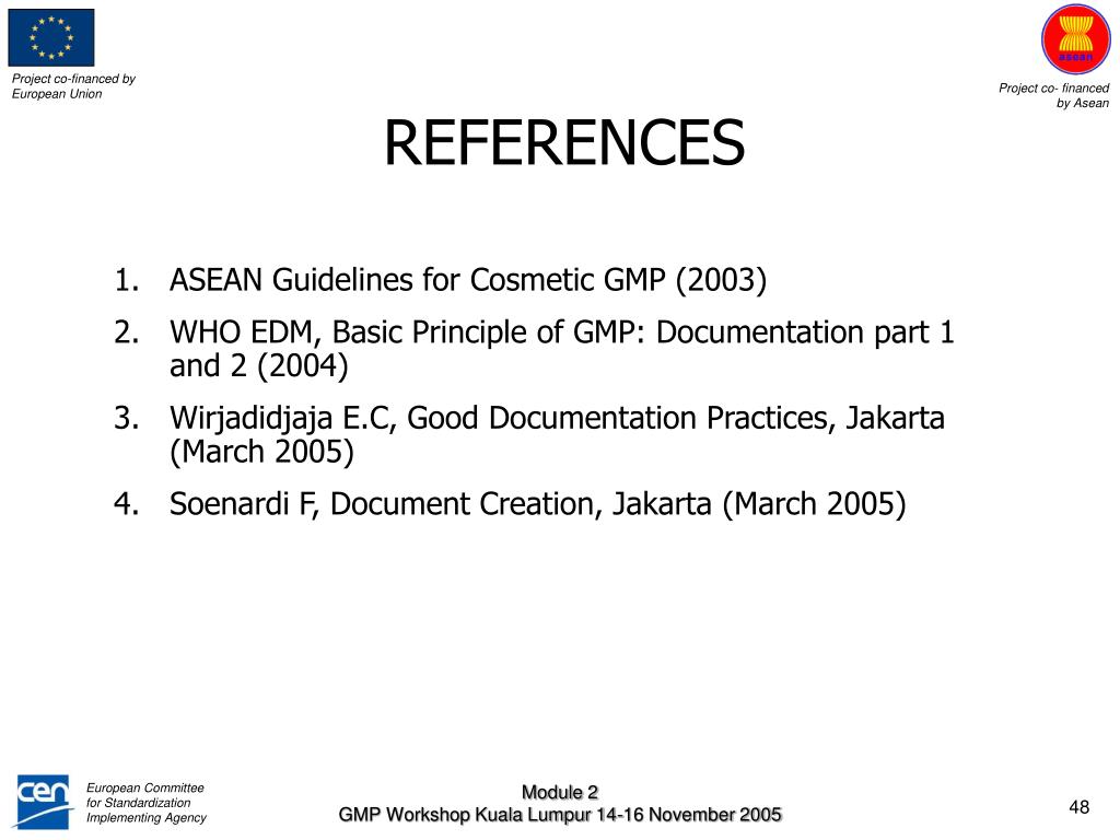 Ppt Asean Gmp Training Module Documentation Powerpoint Presentation