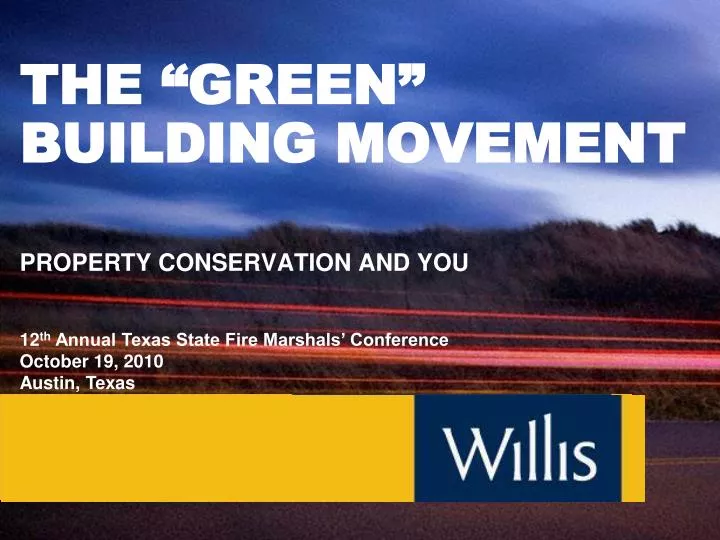 PPT - THE “GREEN” BUILDING MOVEMENT PowerPoint Presentation, free ...