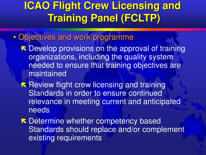 PPT - ICAO's Review of the International Requirements for Flight Crew ...