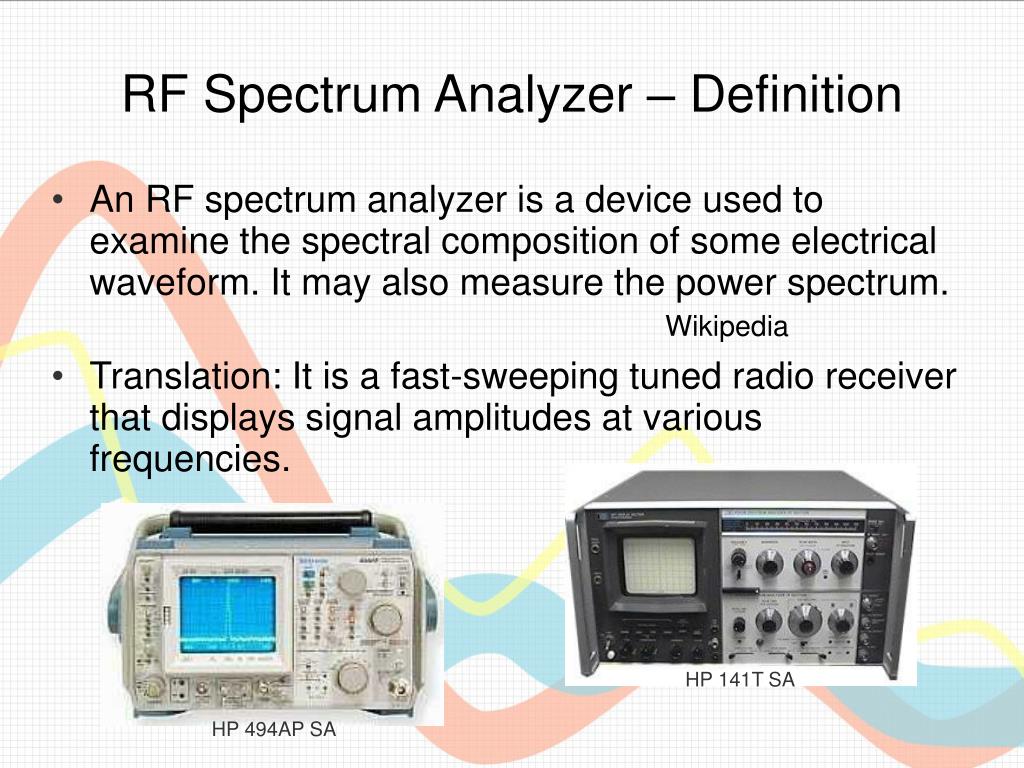 Ppt Spectrum Analyzers And Network Analyzers The Whats Whys And Hows