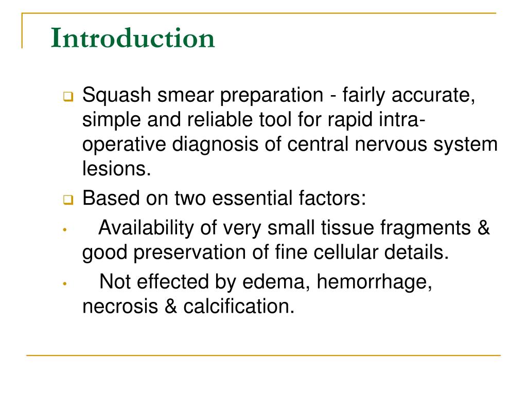 PPT - Accuracy of intra-operative rapid diagnosis by Squash smear in ...
