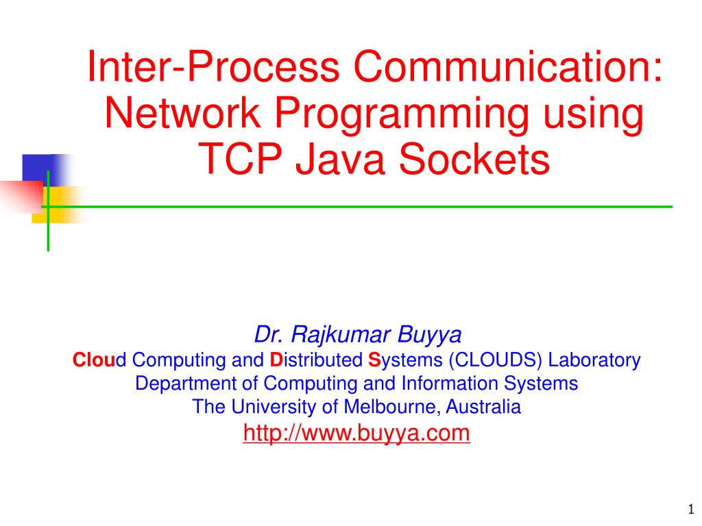 Ppt Inter Process Communication Network Programming Using Tcp Java Sockets Powerpoint