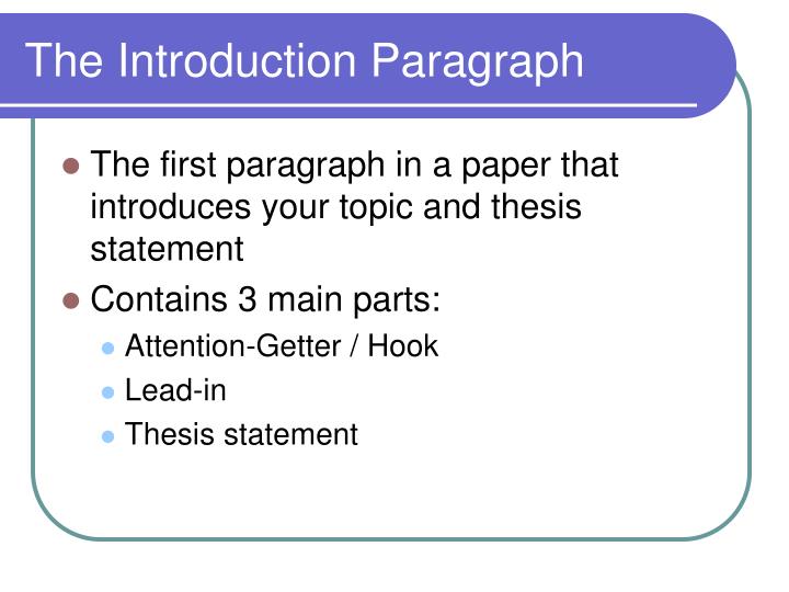 PPT - Introduction and Conclusion Paragraphs PowerPoint Presentation ...