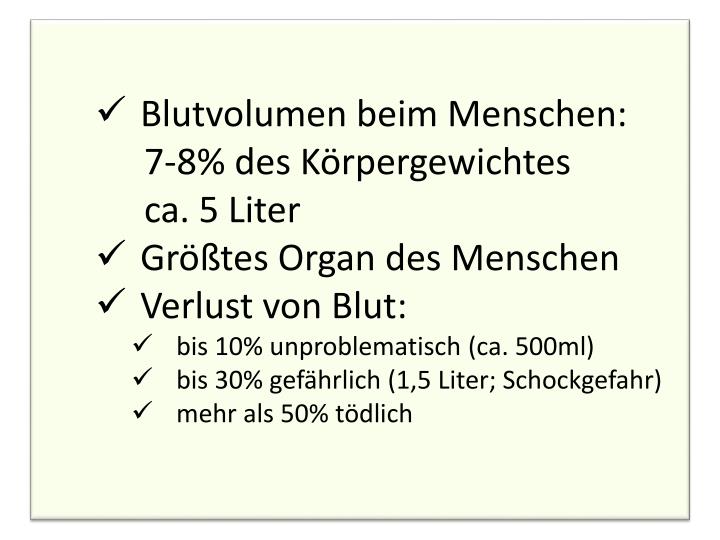 Verwunderlich Blutvolumen Berechnen Bildnie9902